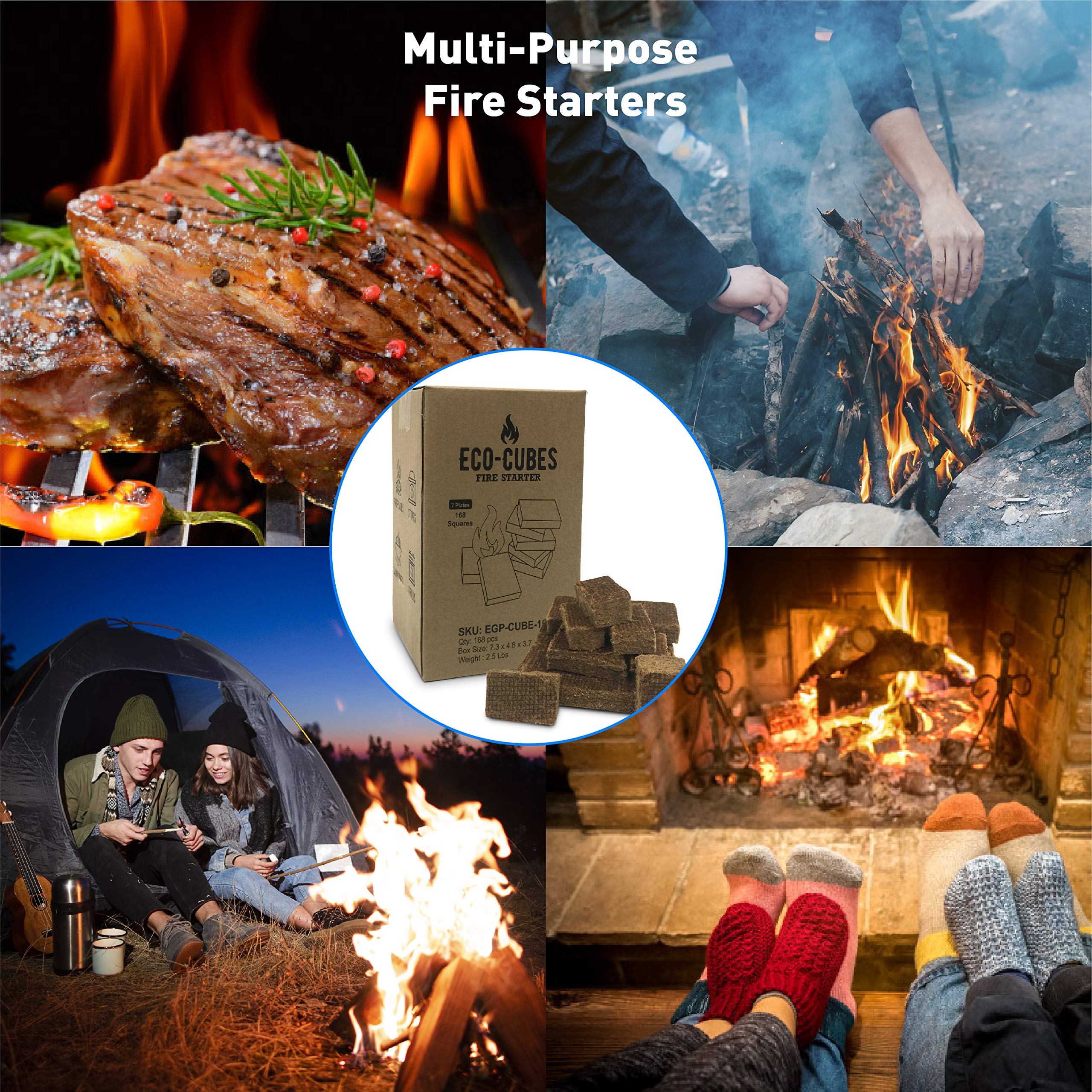 Mua Eco Cubes Fire Starter Squares – Great Fire Starters for Wood Stove ...