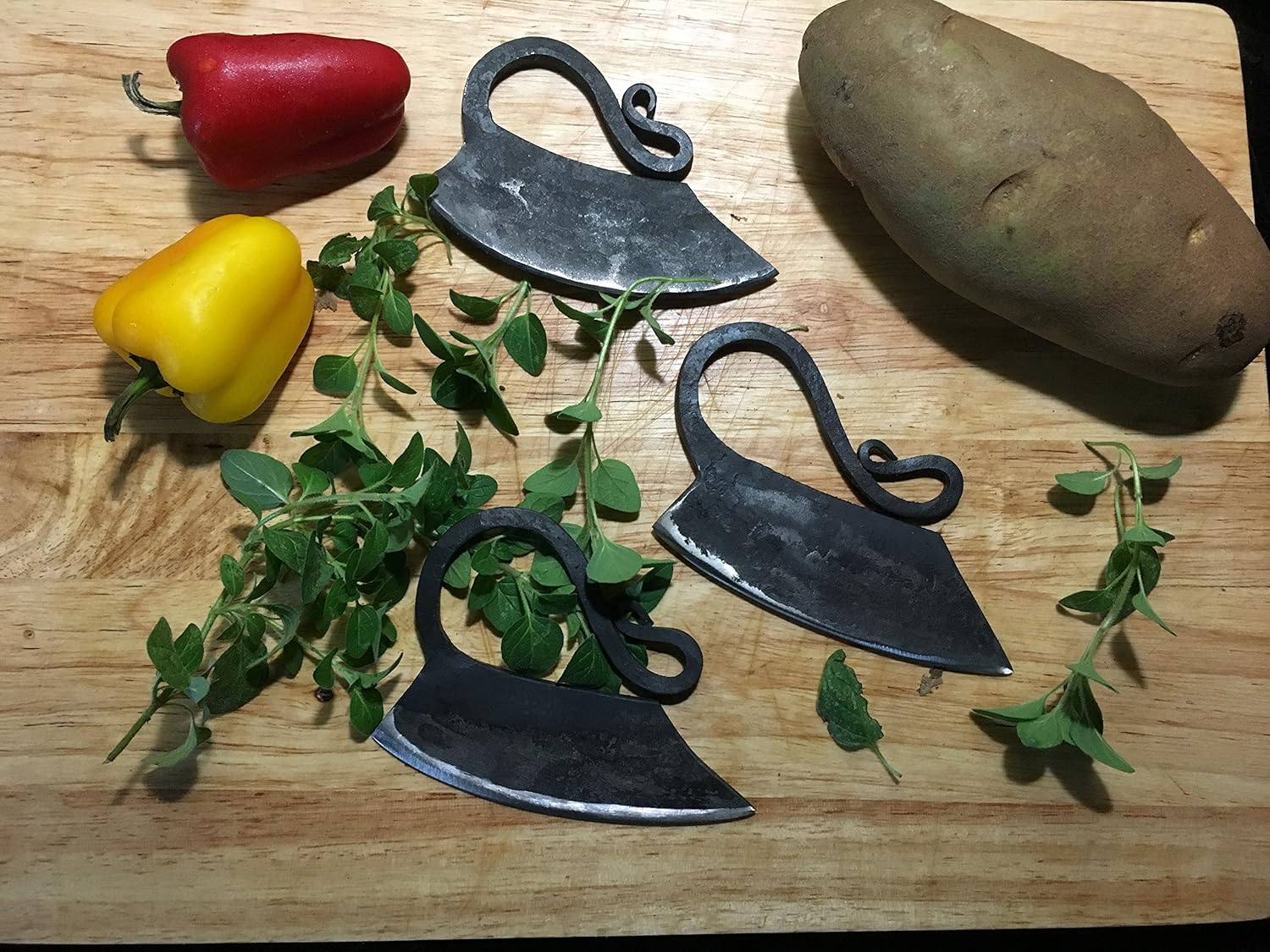 Amazon.com: Blacksmith Forged Viking Style Rocking Chopper - Vegetable ...