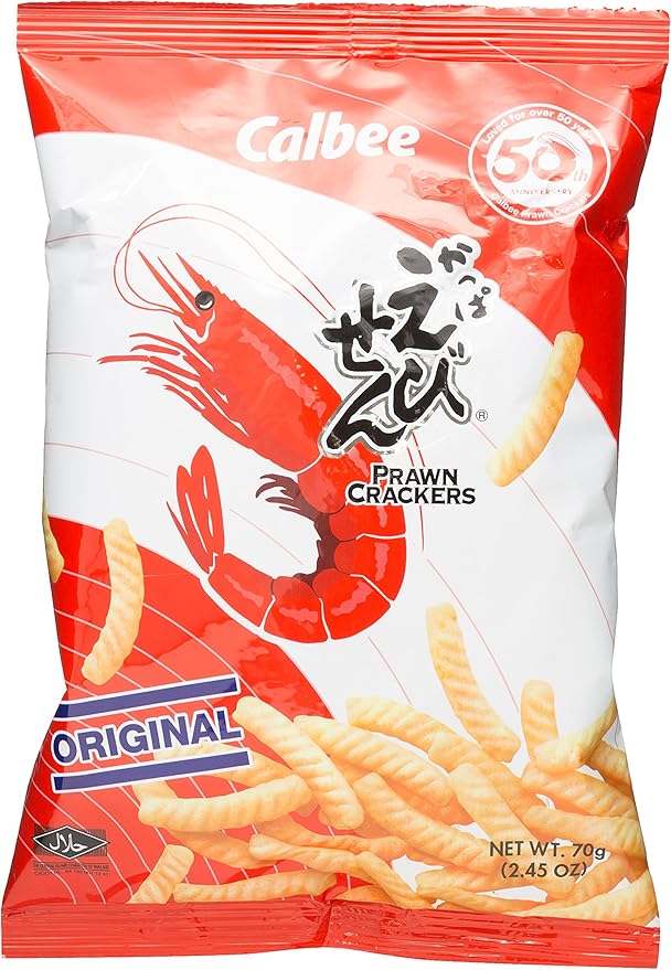 Calbee Prawn Crackers, Original, 90g: Amazon.sg: Grocery & Gourmet Food