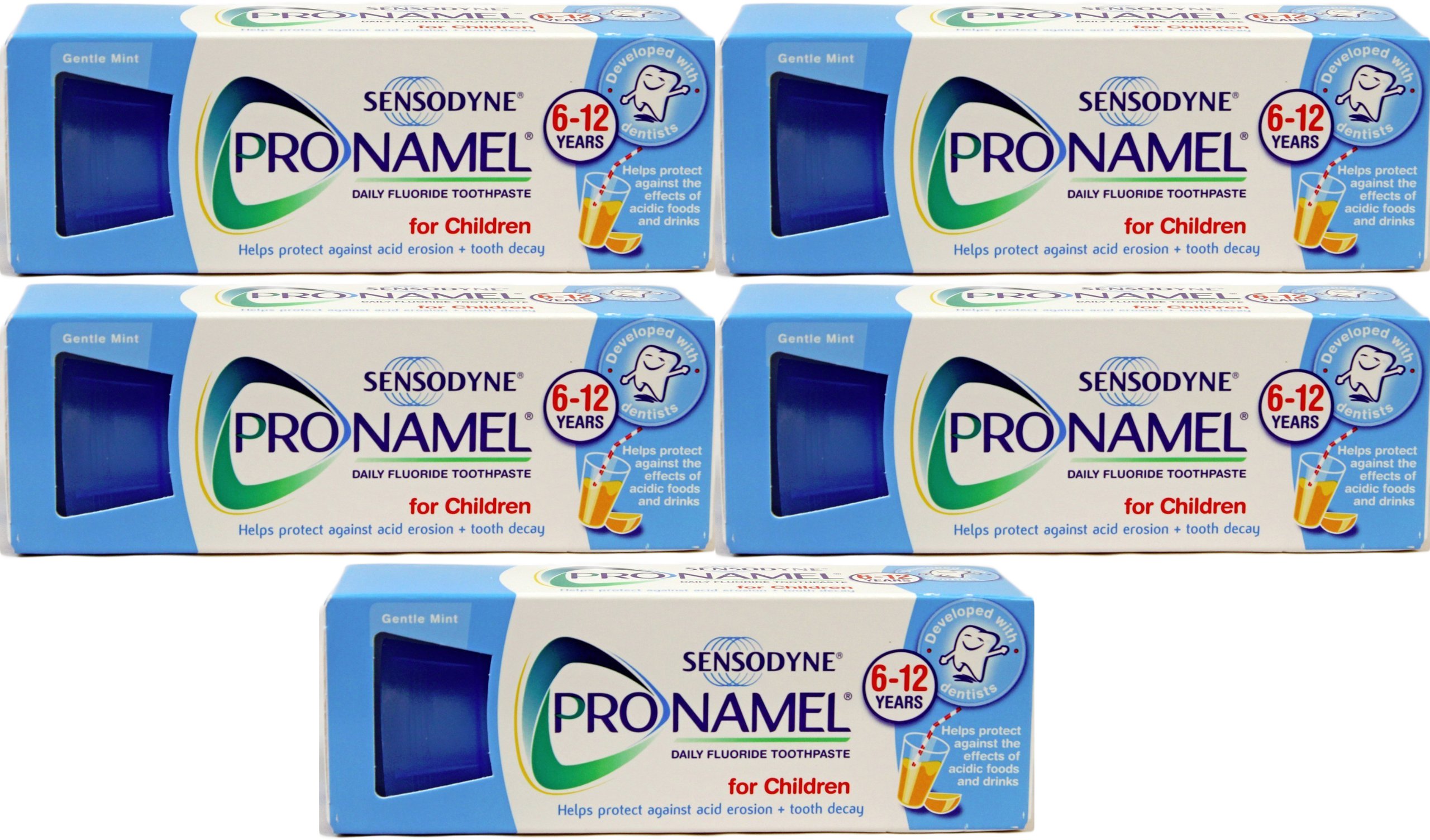 Sensodyne Pronamel Children Daily Fluoride Toothpaste [Pack of 5] for ...