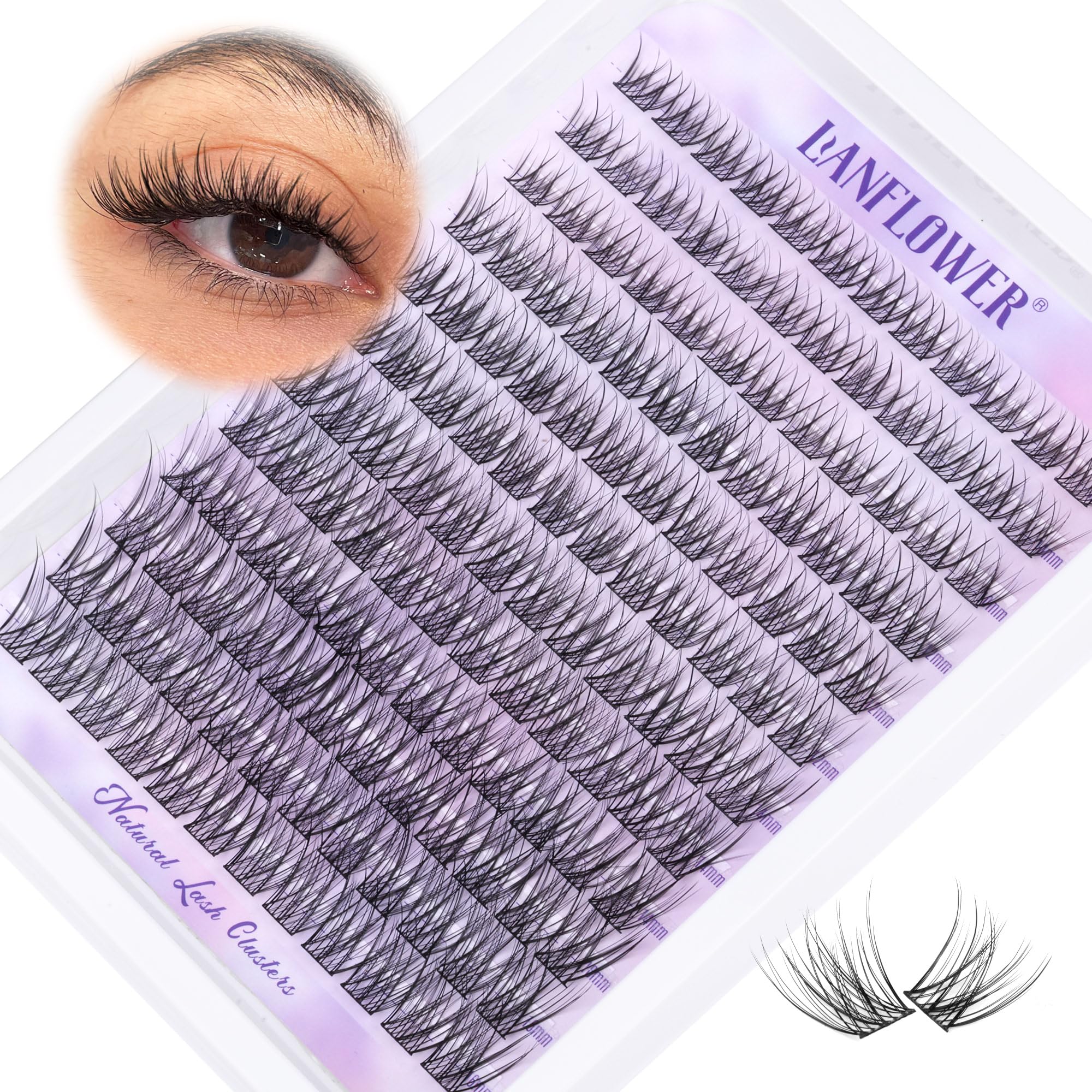 Wispy Lash Clusters Natural Eyelash Clusters C Curved Individual Lashes ...