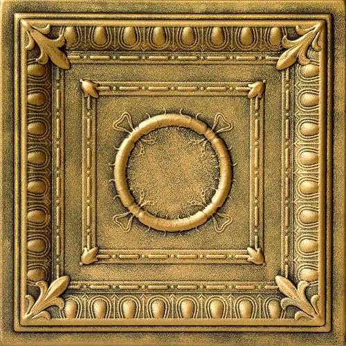 À LA MAISON CEILINGS R47 Romanesque Wreath Foam Glue-up Ceiling Tile ...