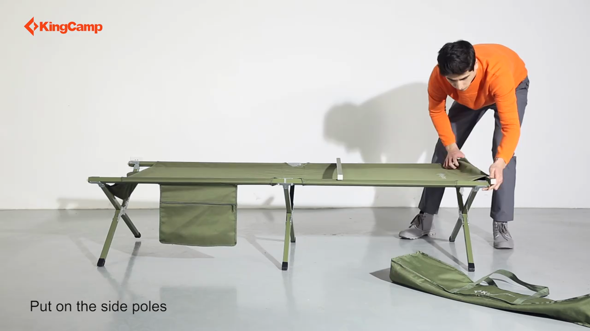 Watch the way to assemble the camping folding military cot on Amazon Live