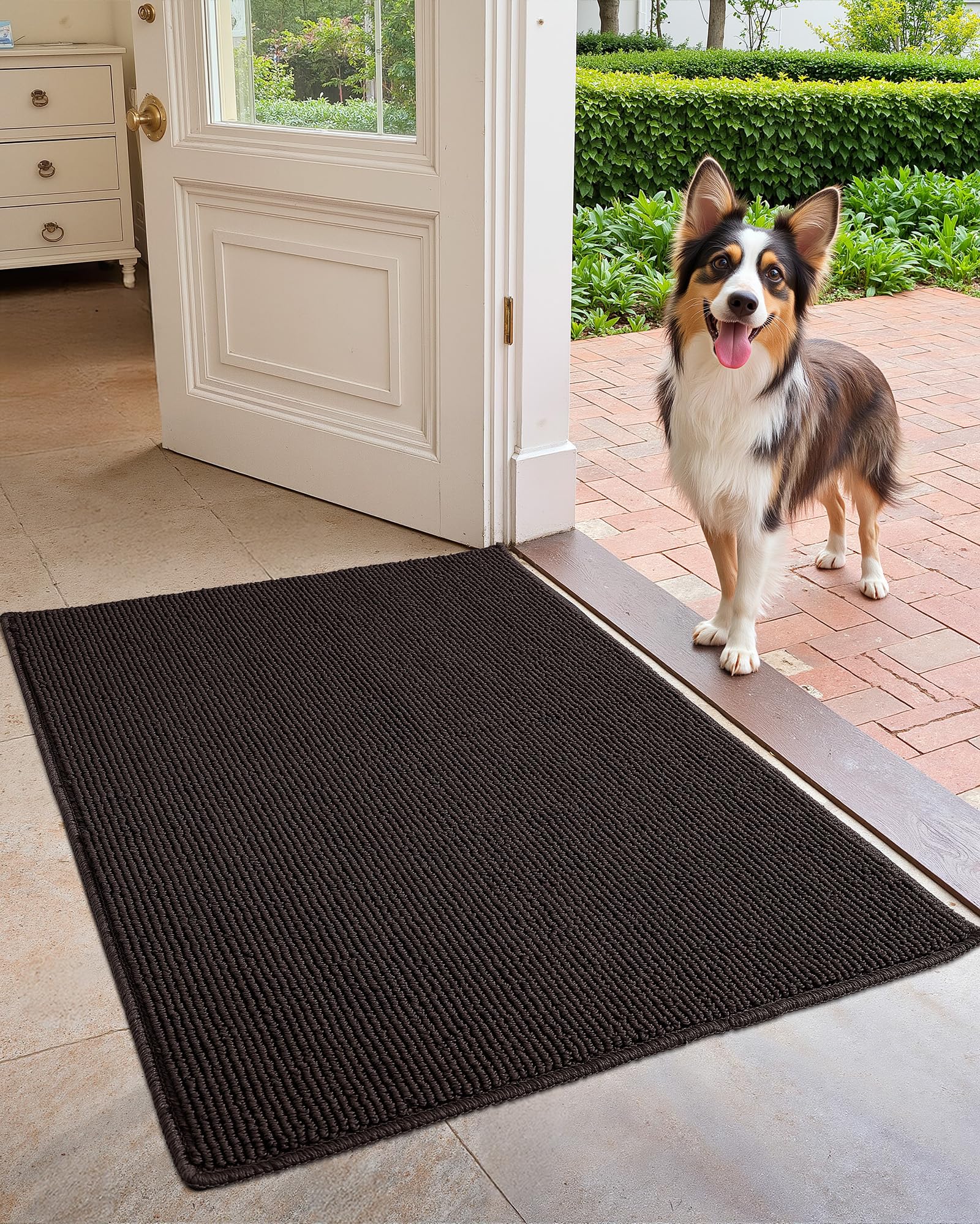 Color&Geometry Large Double Door Mat, 24"x47" Front Door Mat Indoor ...