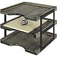Amazon.com : MyGift 3-Tier Vintage Gray Wood Document Paper Tray with ...