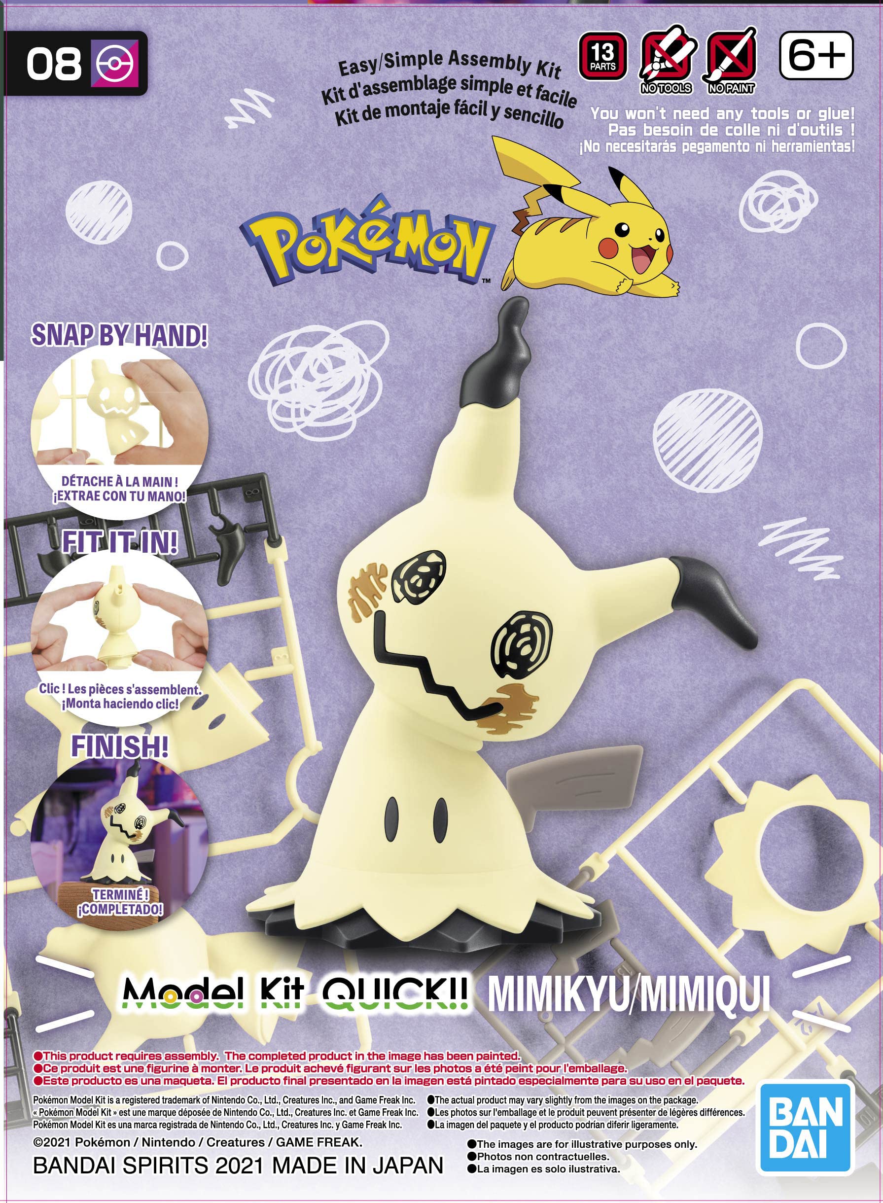 Mua Bandai Hobby - Pokémon - 08 Mimikyu, Bandai Spirits Pokémon Model ...