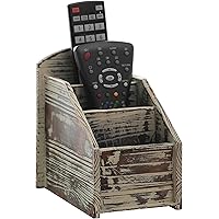 Rustic 3-Slot Wooden Remote Control Holder – Caddy Holder for ...