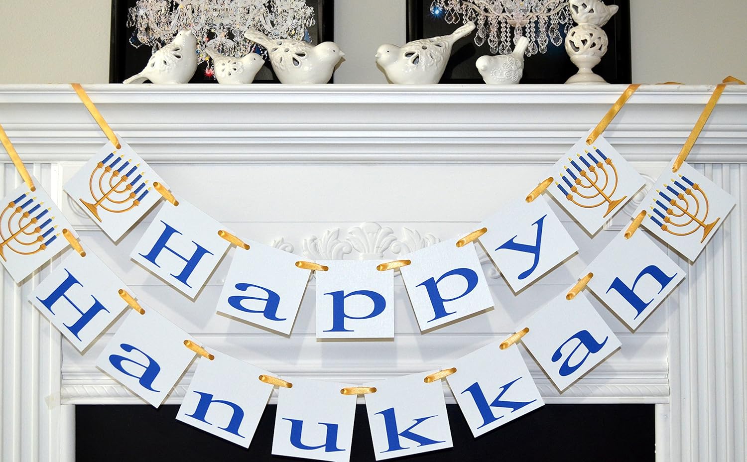 Amazon.com: Happy Hanukkah Banner, Hanukkah Sign, Hanukkah Garland ...