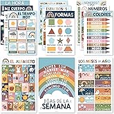 Amazon.com: Hadley Designs Spanish Classroom Decorations - 12 Spanish ...