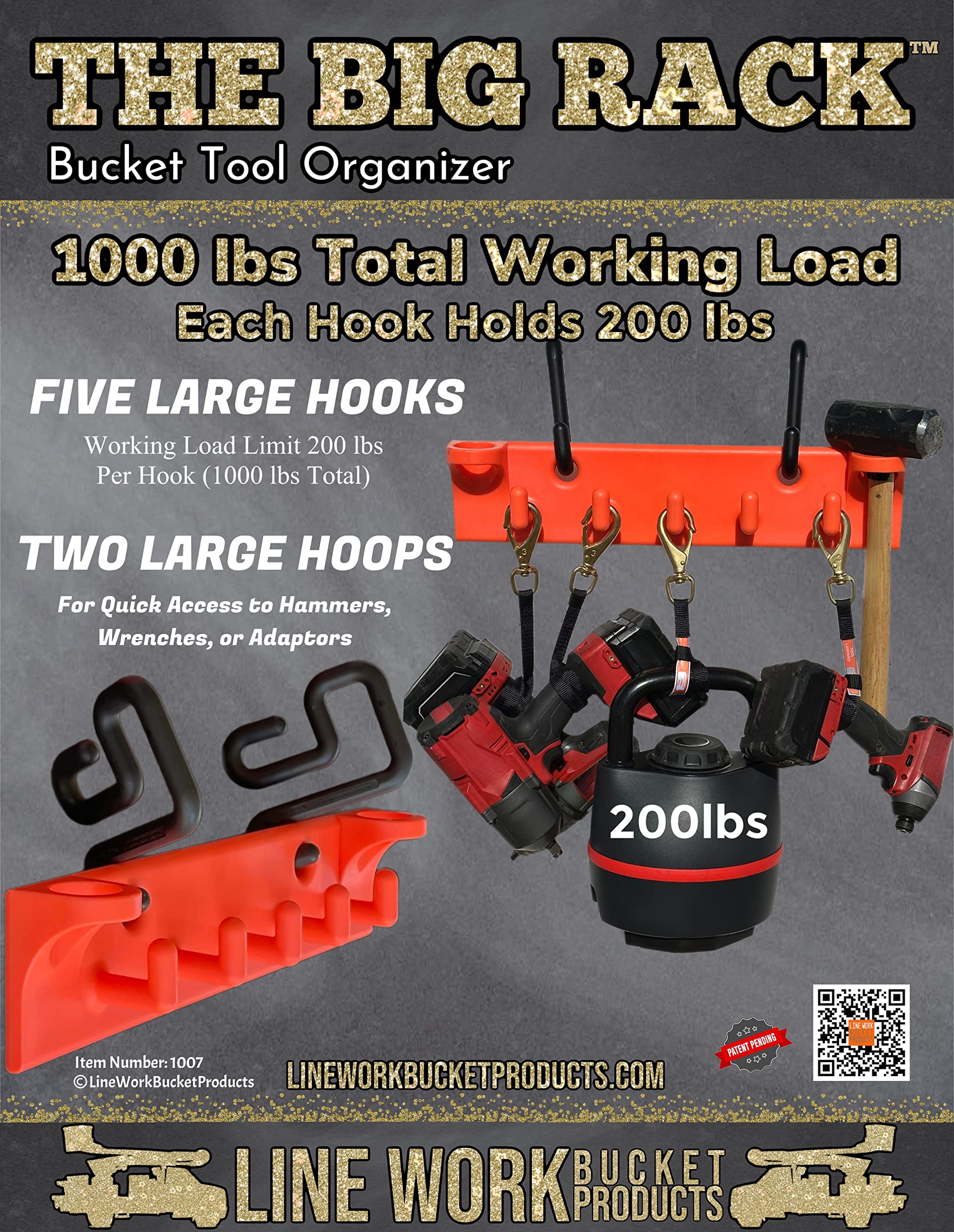 Mua The Big Rack Bucket Truck Tool Organizer (Bucket Hooks Included ...