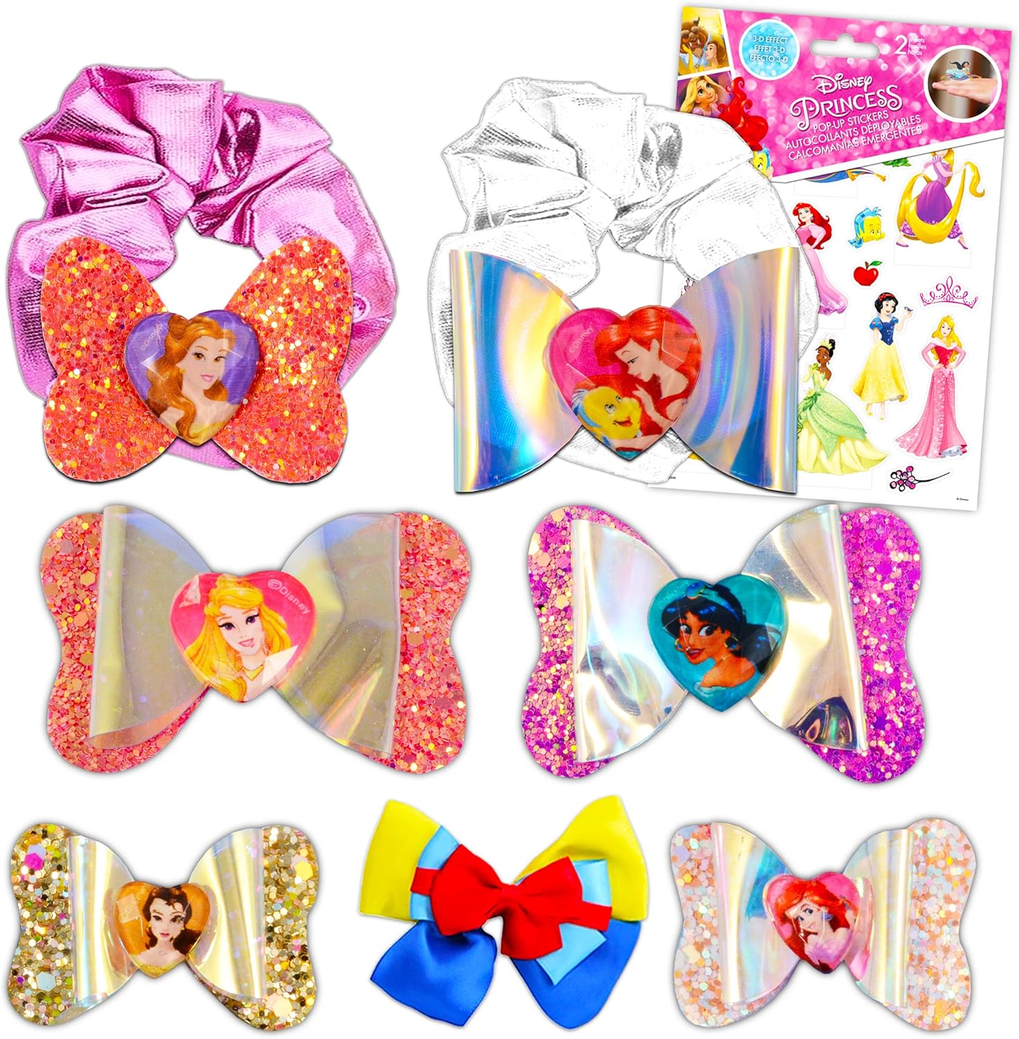 Disney Princess Hair Accessories Bundle - Disney Princess Hair Bows and ...