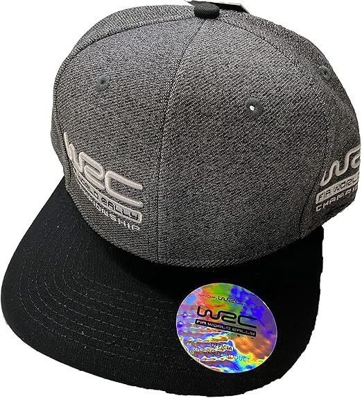 WRC World Rally Championship Snapback Rally Cap Flat Brim Grey : Amazon ...