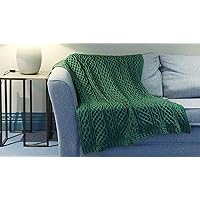 Amazon.com: Carraig Donn Irish Cable Knit Blanket Celtic Aran Throw ...