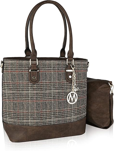 Amazon.com: Mia K Collection 2-PC Set, Tote Bag for Women, Pouch ...