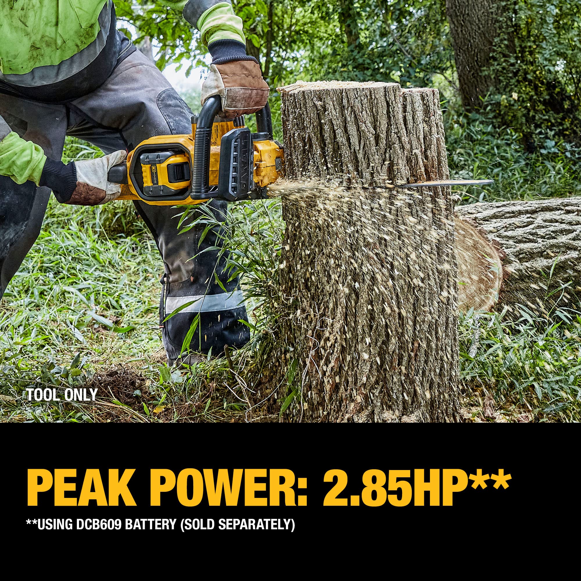 Motosierra inalámbrica DEWALT 60V MAX, 18 pulgadas, solo herramienta ...