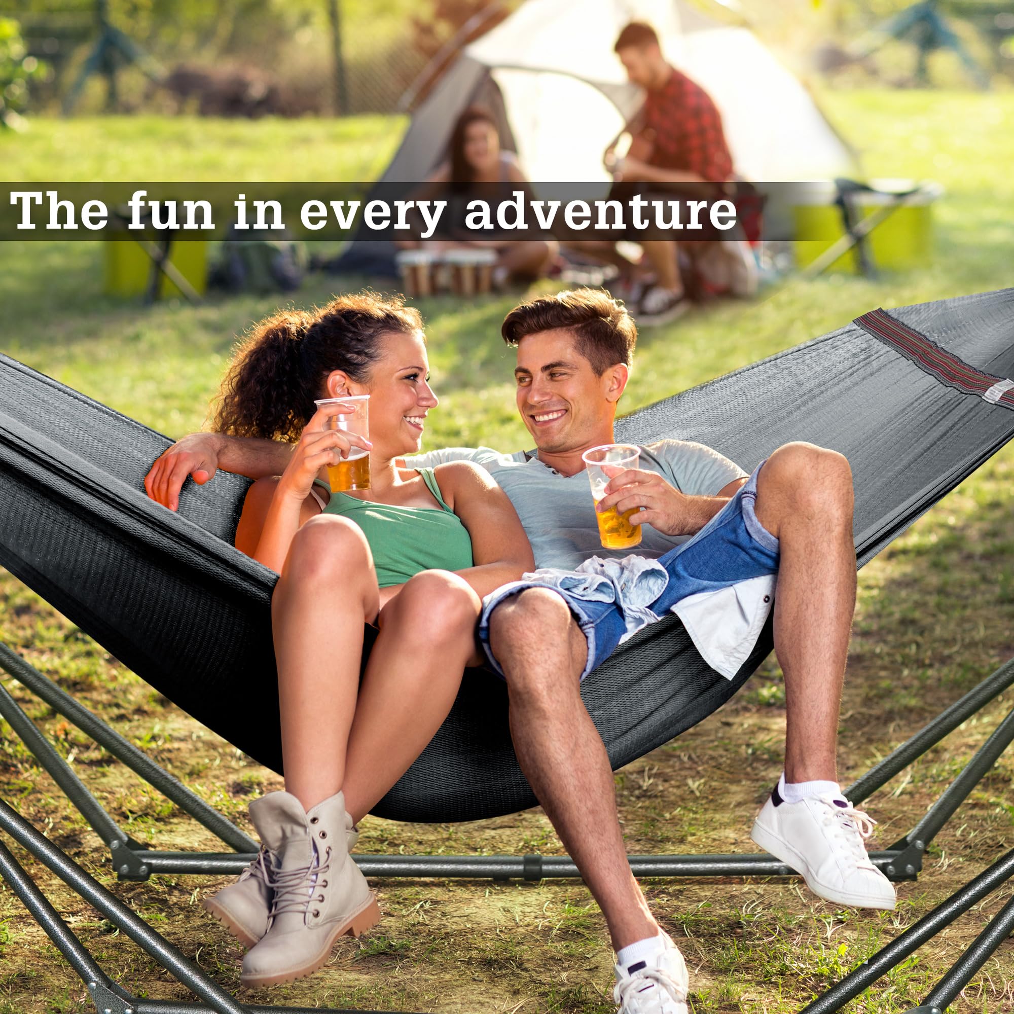 Tranquillo Hammock 600 Lbs Capacity, Instant 20s Foldable Hammock Stand ...