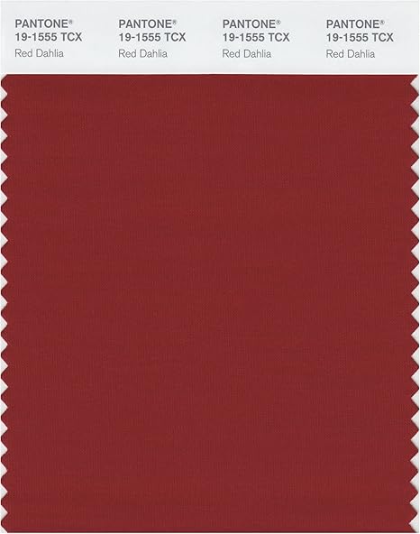Pantone 19-1555 TCX Smart Color Swatch Card, Red Dahlia, House Paint ...
