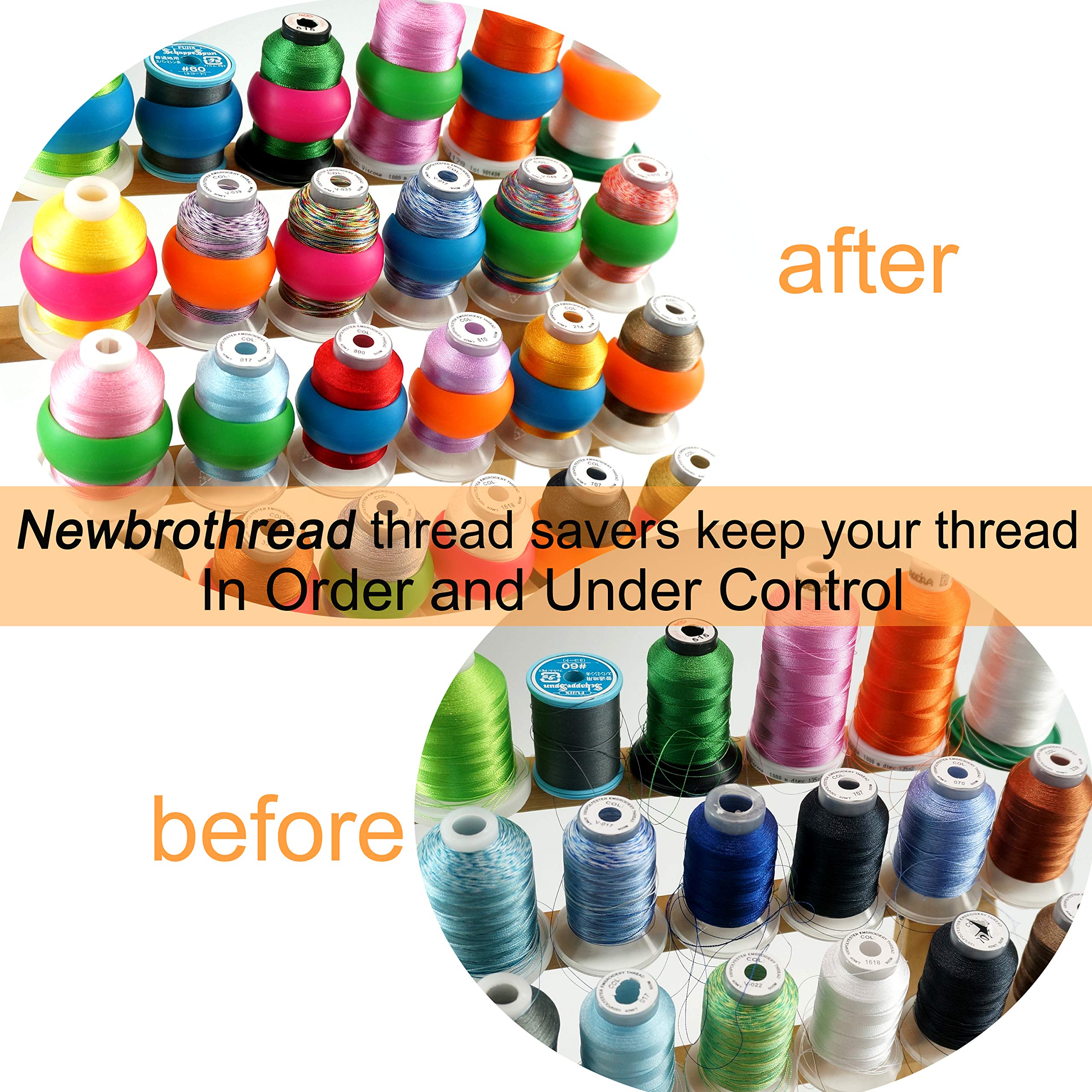 New Brothread 100pcs Thread Spool Savers/Spool Huggers - Prevent Tails ...