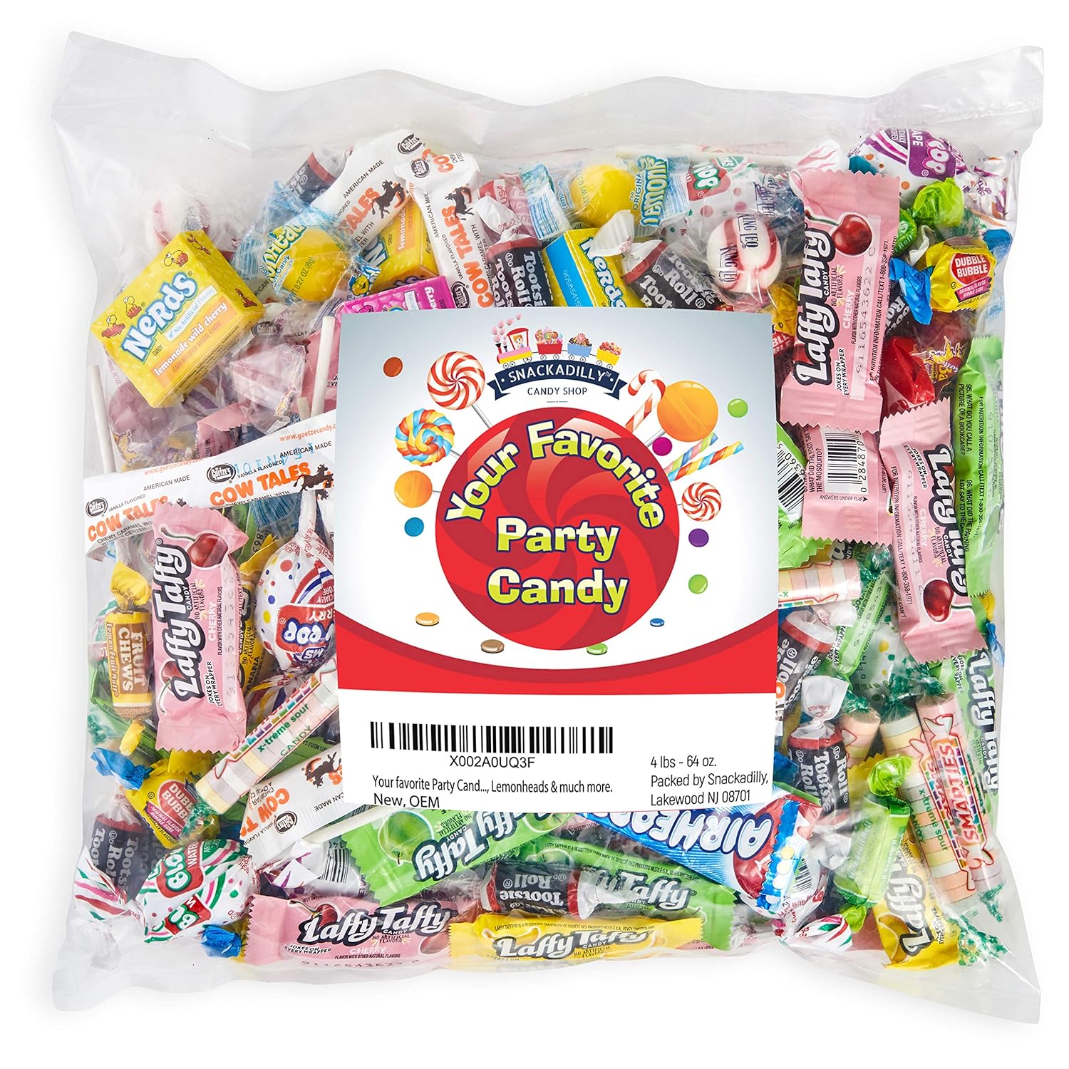 Snackadilly Your favorite Party Candy - 4 lb Bag of Laffy Taffy ...