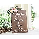 Amazon.de: Bair89Pulla Welcome to Our Beginning Schild, rustikal ...