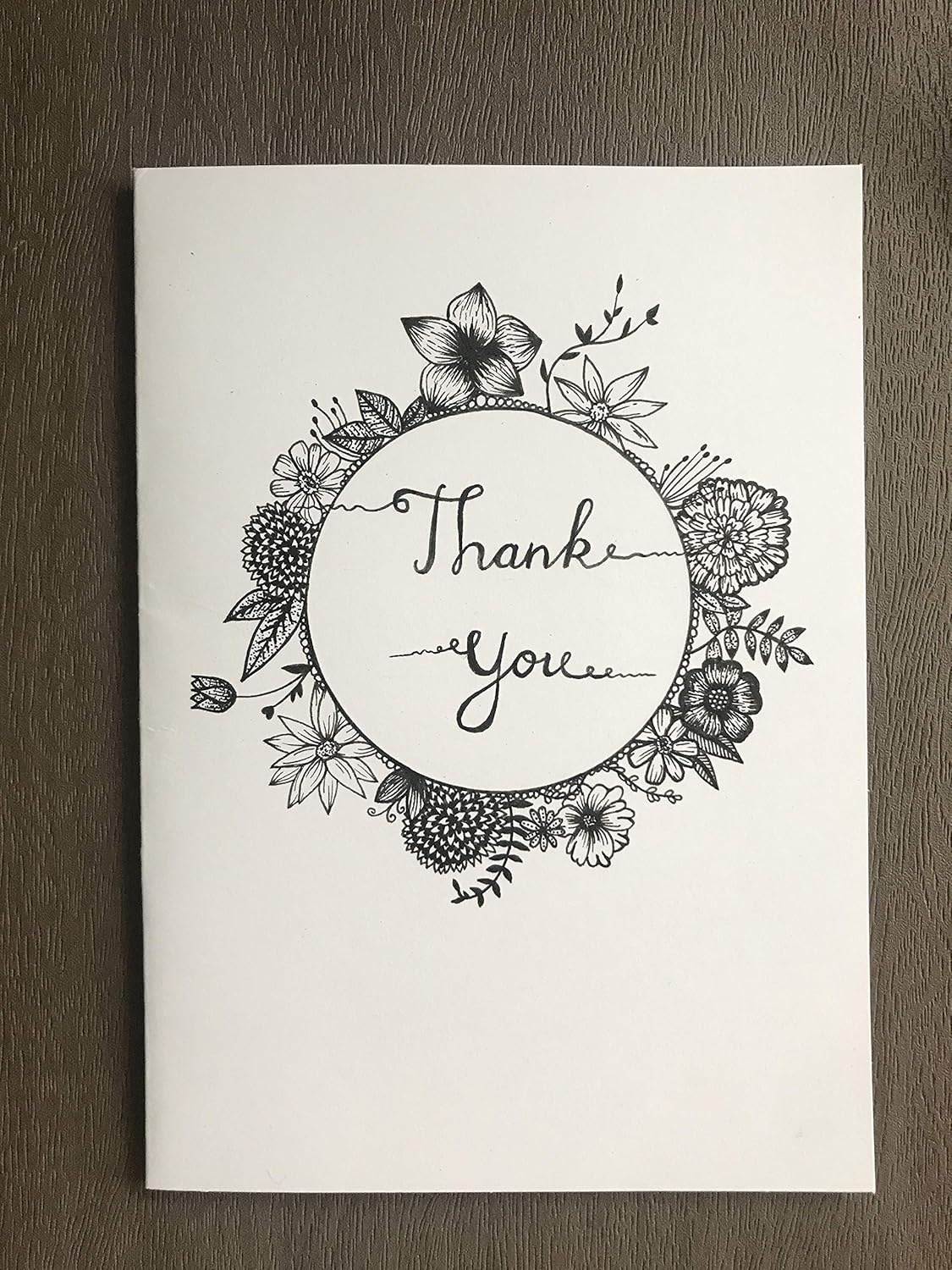 Individually Hand-drawn Greeting Cards; Thank You Card: Amazon.co.uk ...