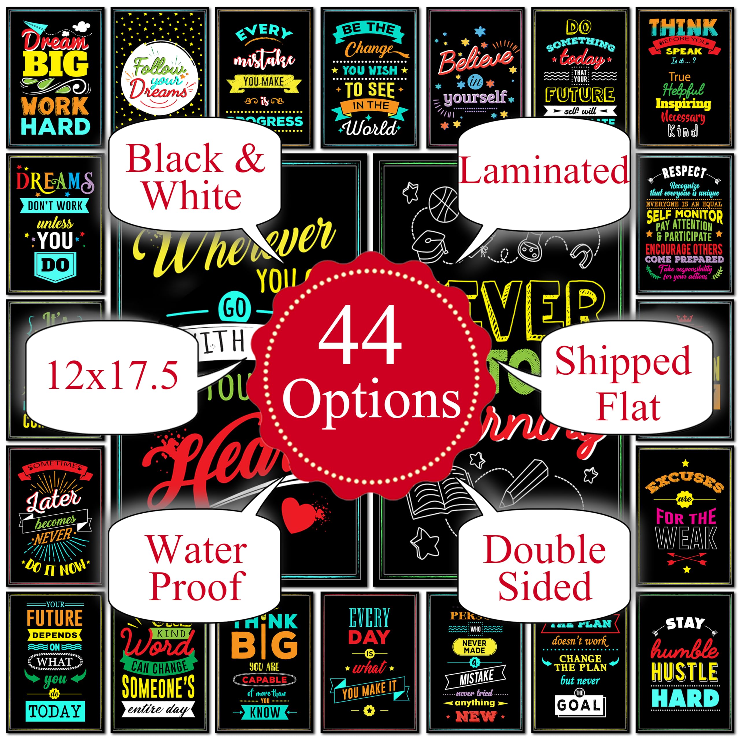 Mua 22 Pack Motivational Posters with Positive Quotes for Elementary ...