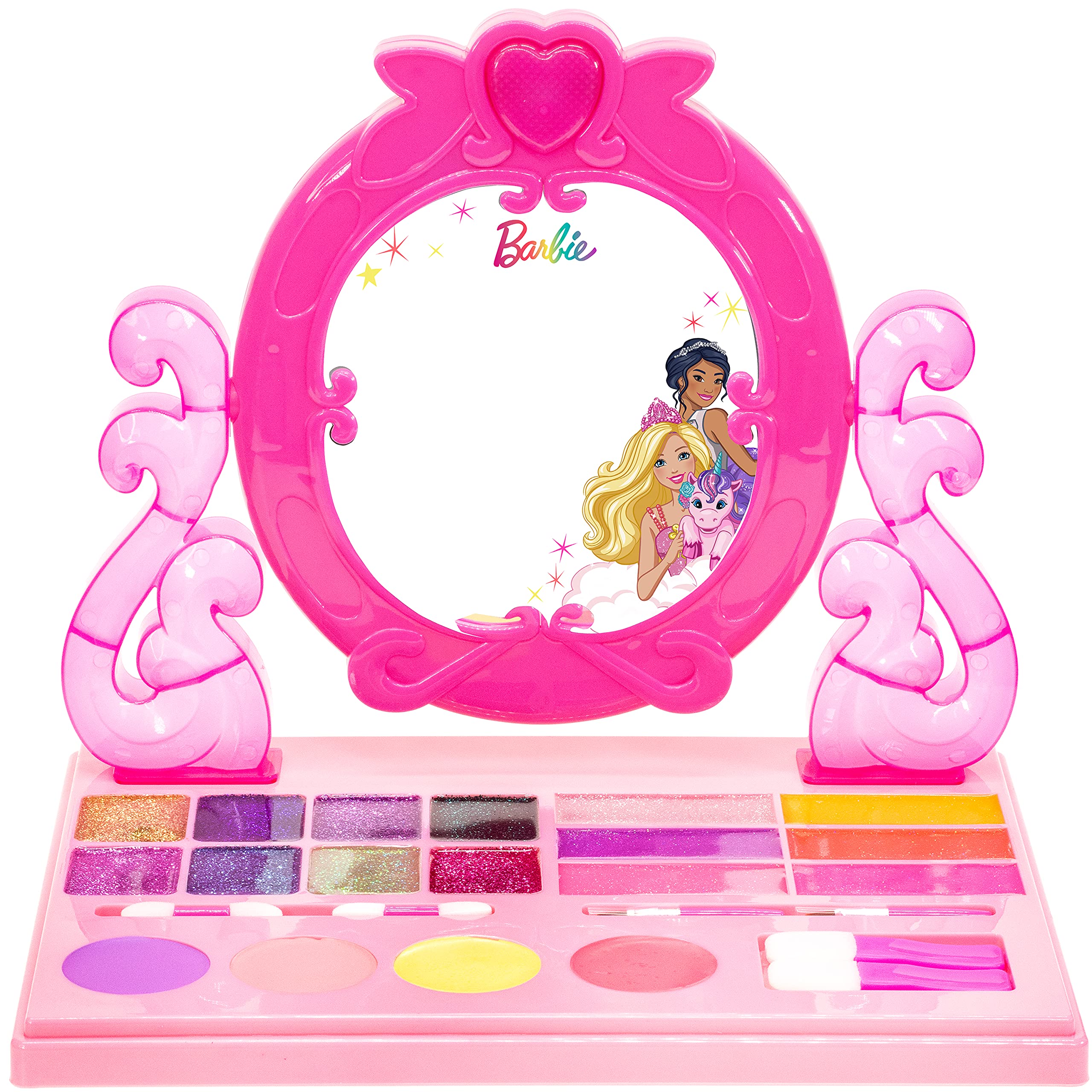 Mua Barbie - Townley Girl Cosmetic Vanity Compact Makeup Set with Light ...