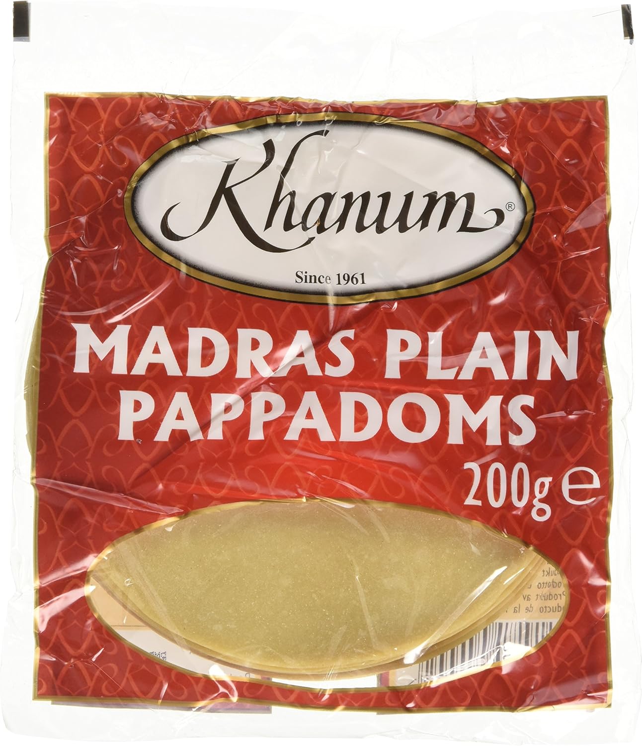 Khanum Plain Poppadoms 200 g (Pack of 10): Amazon.co.uk: Grocery