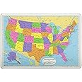 Amazon.com: Painless Learning Map of USA Placemat Large: Place Mats ...