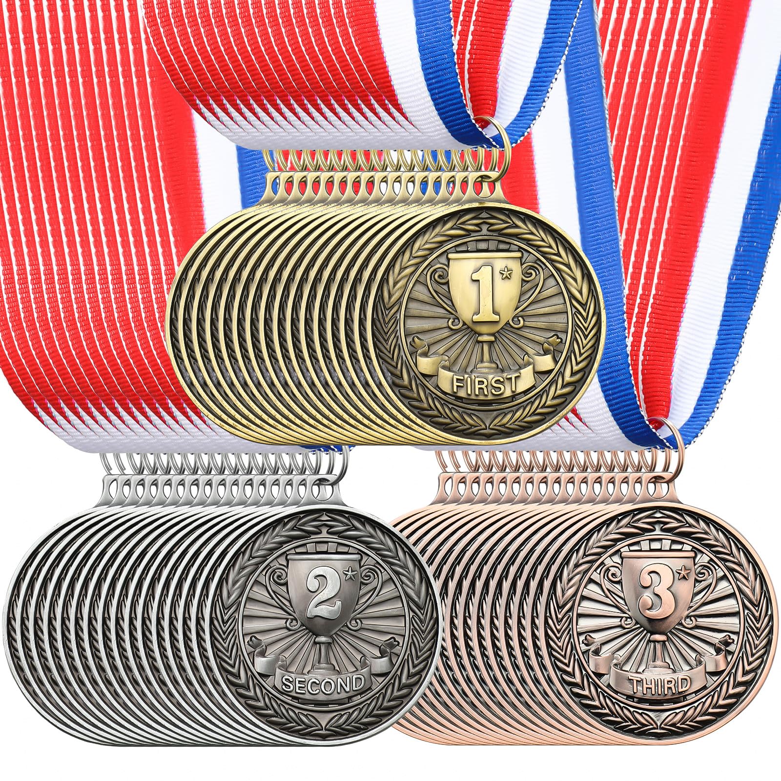 RoundFunny Award Medals 1st 2nd 3rd Place Medals for Awards Metal ...