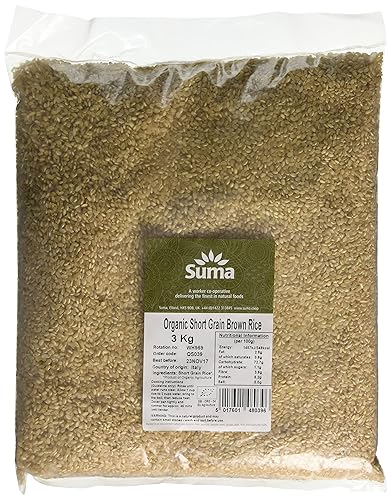 Suma Organic Short Grain Brown Rice 3 kg: Amazon.co.uk: Grocery