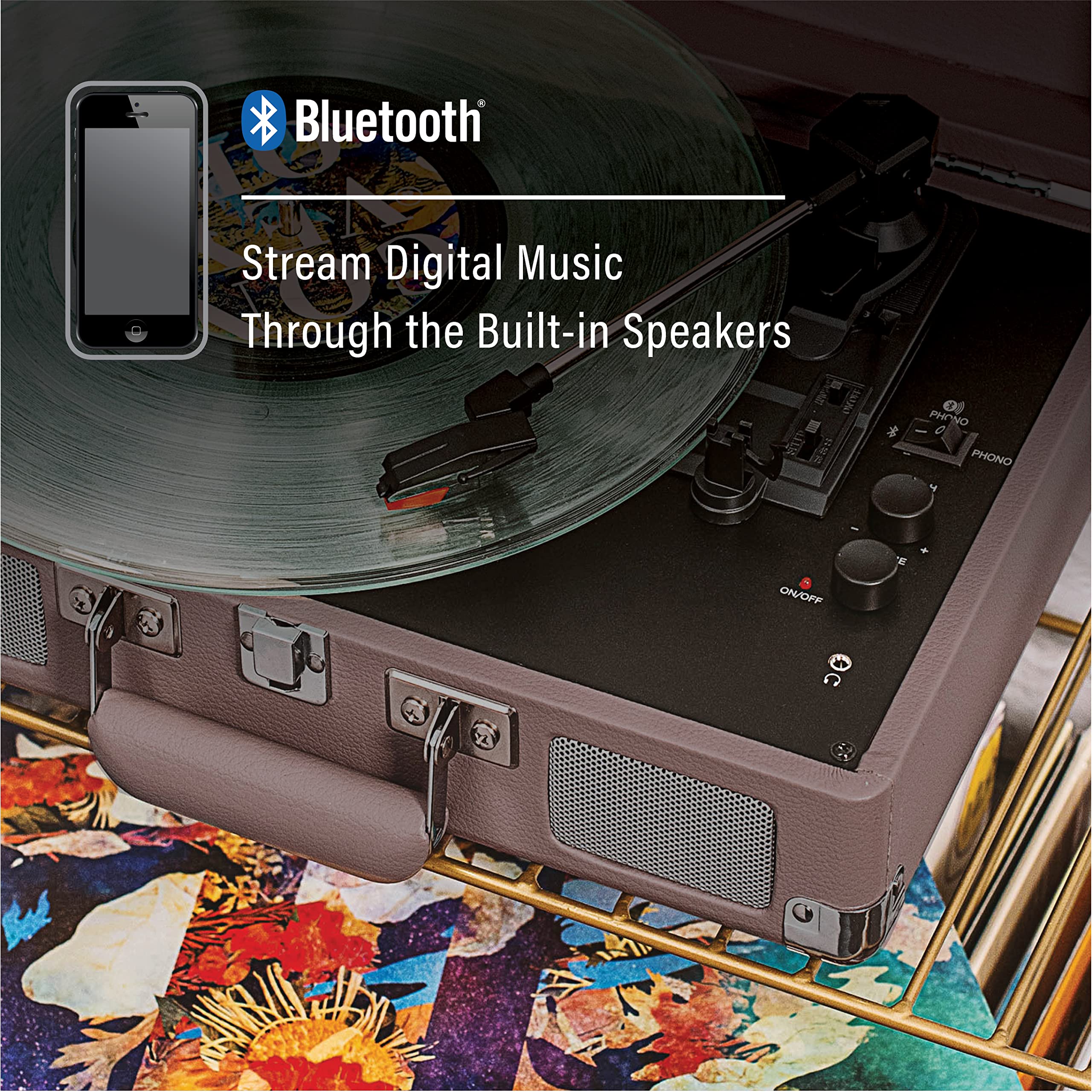 Mua Crosley CR8005F-PS Cruiser Plus Vintage 3-Speed Bluetooth in/Out ...