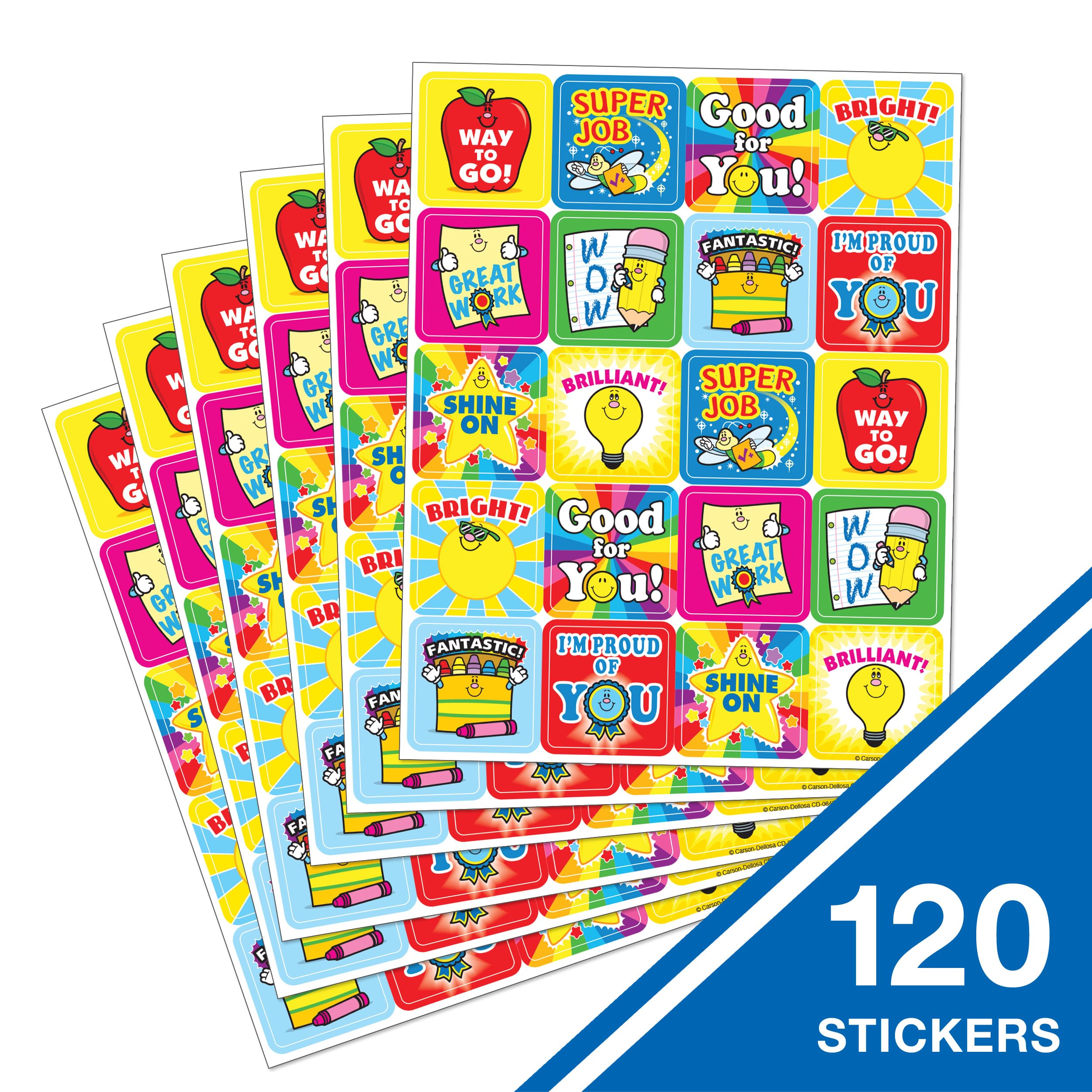 Mua Carson Dellosa 120 Motivational Stickers for Kids, 6 Sheets of ...