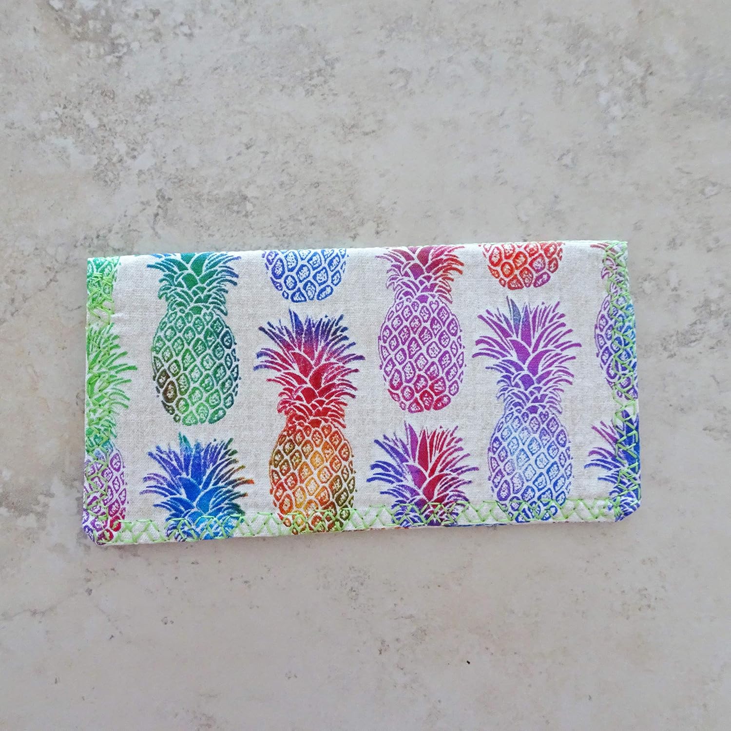 Amazon.com: Checkbook Cover - Billfold Wallet - Tropical Pineapple ...