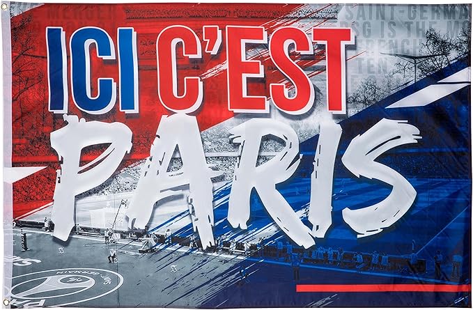 PARIS SAINT GERMAIN Drapeau PSG - Collection officielle Football ...