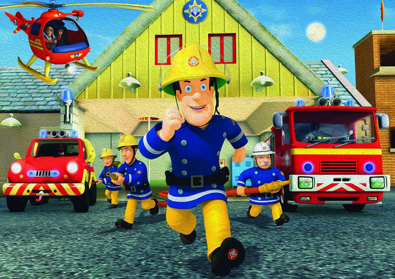 Fireman Sam Painting Giant Poster - A5 A4 A3 A2 A1 A0 Sizes: Amazon.co ...