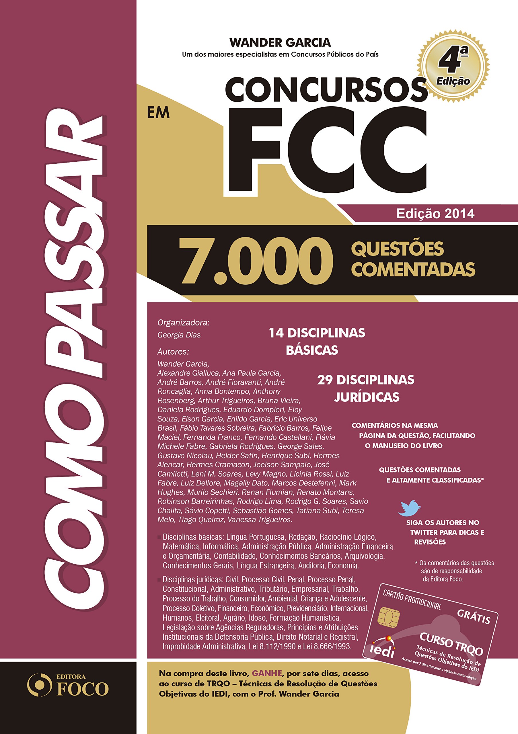 Como Passar em Concursos da FCC. 7000 Questões Comentadas PDF Wander Garcia