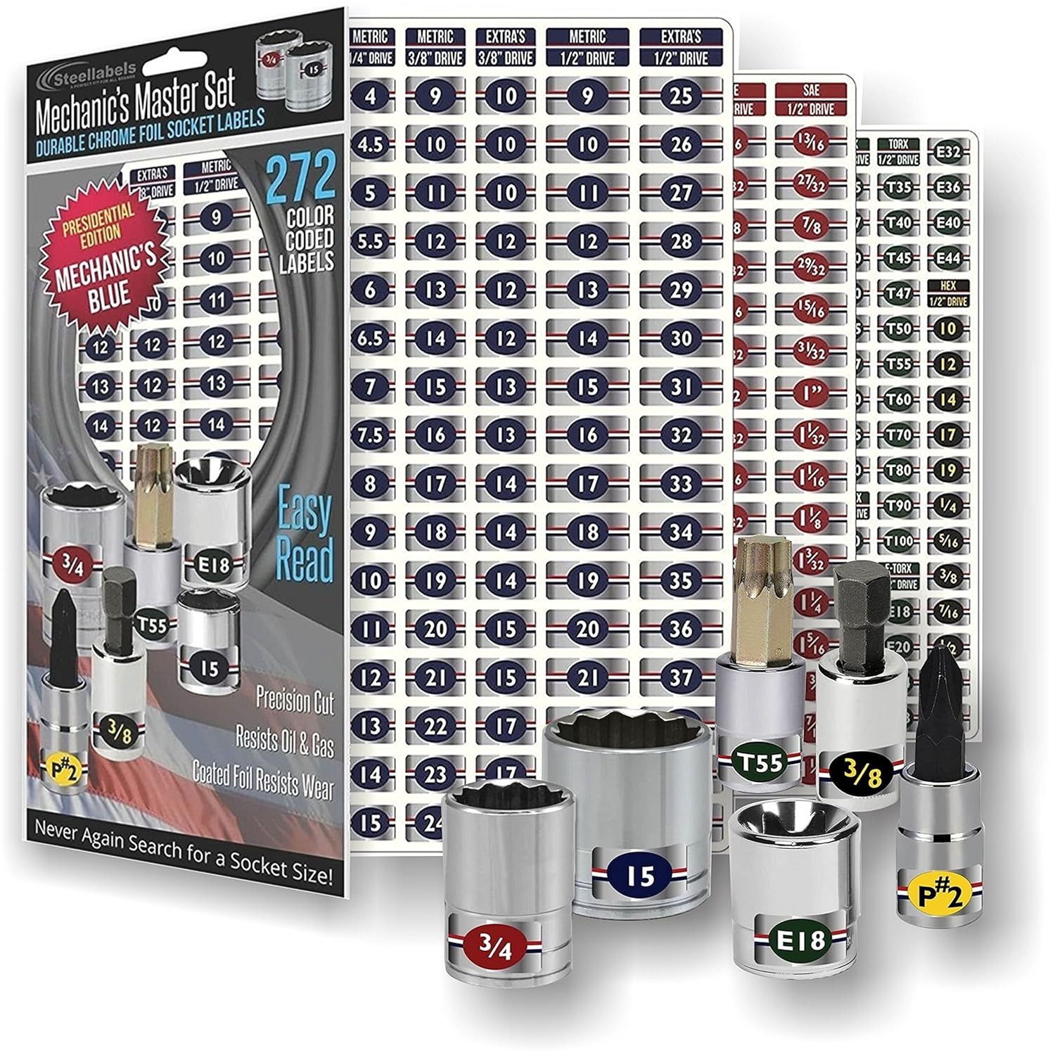 Industrial Hand Tools Ultimate Magnetic Toolbox Label organizer set for ...