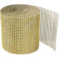 Amazon.com: Gold Diamond Sparkling Rhinestone Mesh Ribbon for Event ...