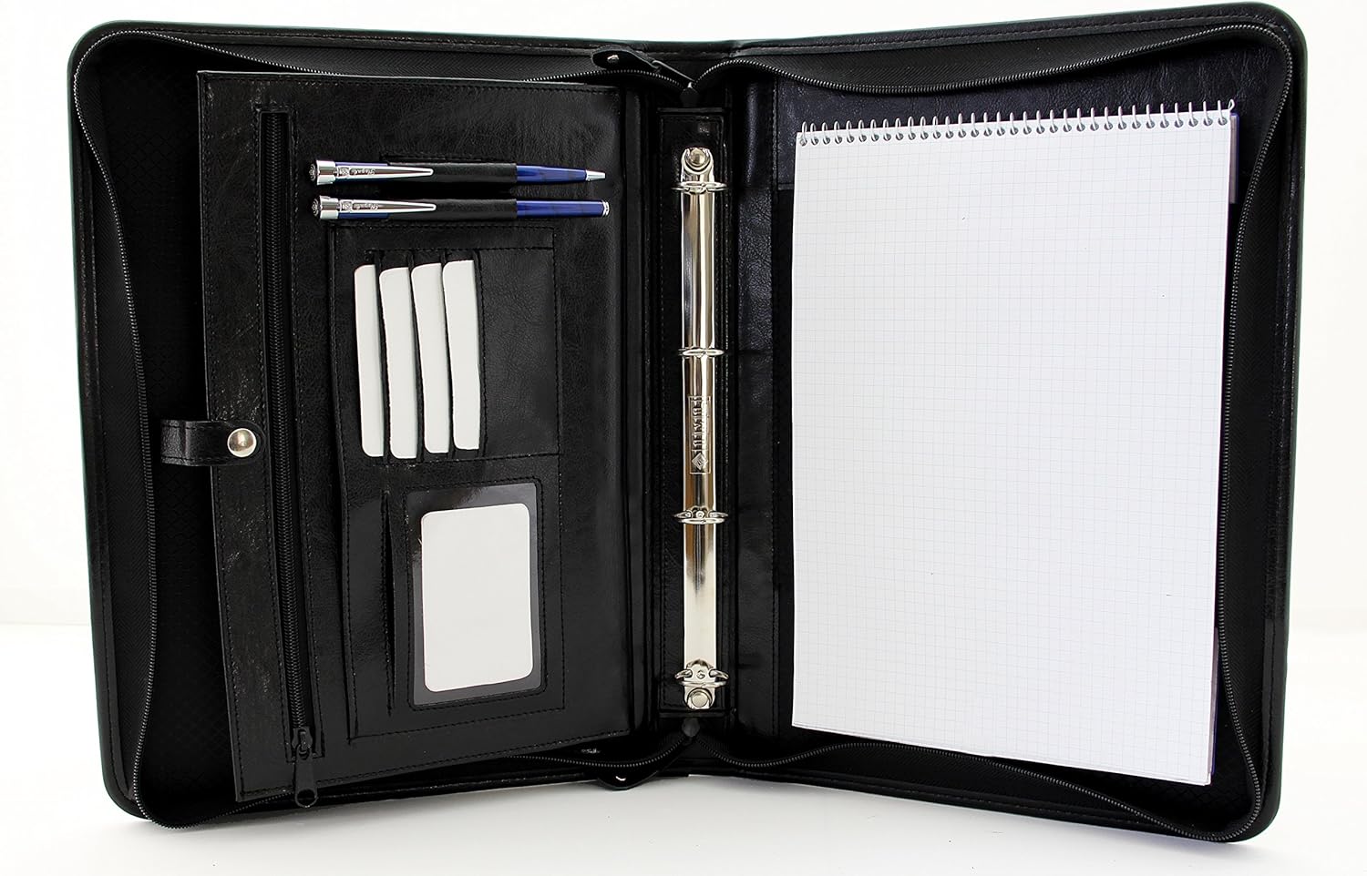 Pu Business Leather Portfolio A4 Presentation Padfolio A4 Conference Folder Ring Binder ...