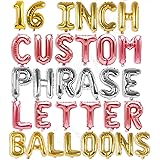 Amazon.com: Letter Balloons - Custom Phrase 16" Inch Alphabet Letters ...