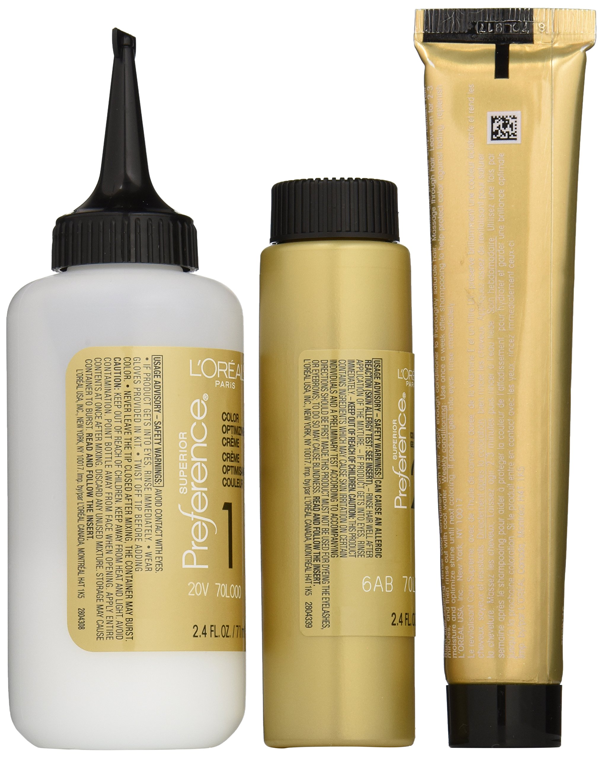 Galleon - L'Oréal Paris Superior Preference Permanent Hair Color, 6AB ...