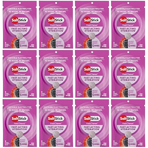 SaltStick Electrolyte FastChews - 120 Count Mixed Berry Flavor ...