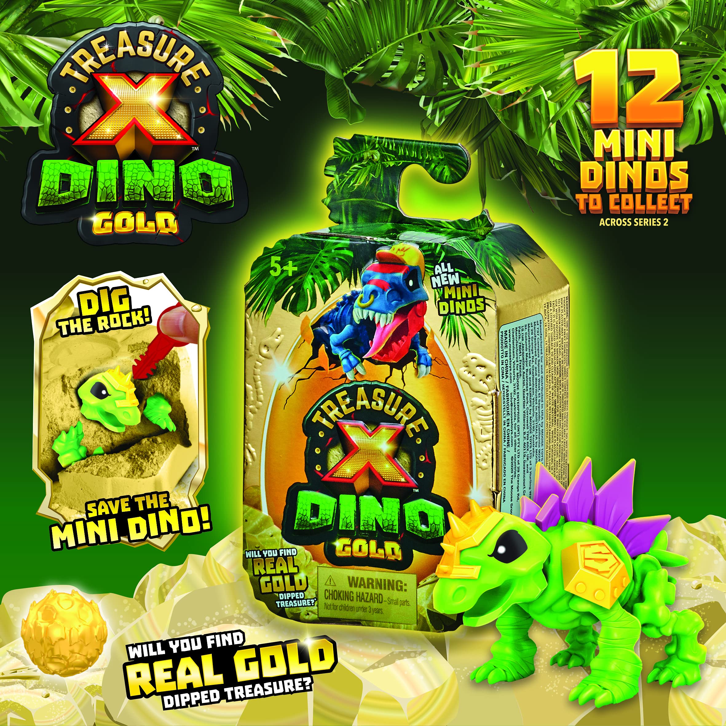 Treasure X Dino Gold Mini Pack Unboxing Toy Dig and Discover Figuras ...