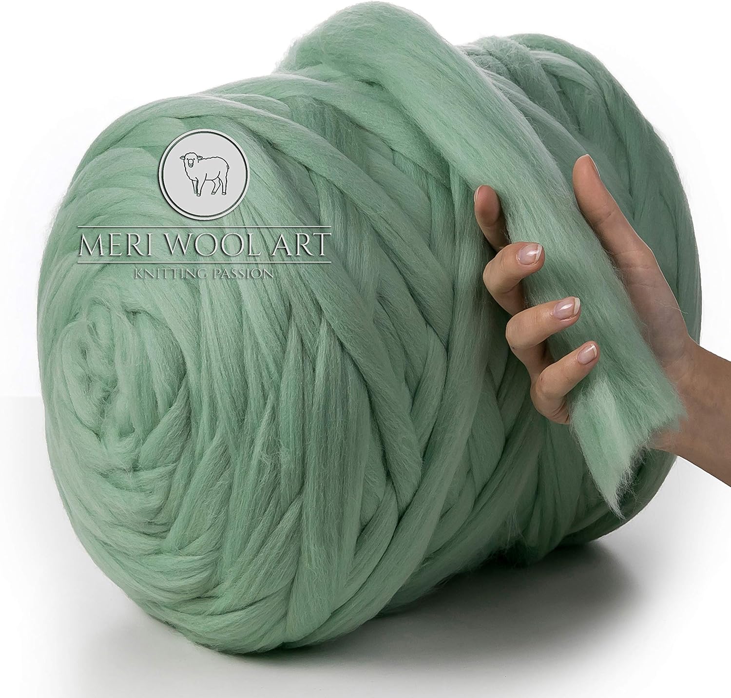 MeriWoolArt 100% Merino Wool Chunky Yarn Super Soft 25 Micron Extra ...