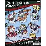 Amazon.com: Design Works Crafts, 2-1/2" x 3" Each Cross Stitch Ornament ...