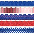 Amazon.com: AnyDesign 69Ft Patriotic Glitter Bulletin Board Borders 5 ...