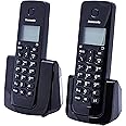 Telefone Sem Fio Panasonic Combo (2 Telefones) Preto KX-TGB112LBB | Amazon.com.br
