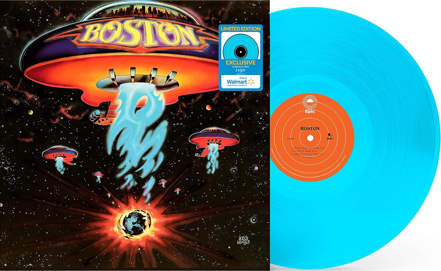 Boston - Boston (First Album) - (Exclusive Flame Blue Vinyl): Amazon ...