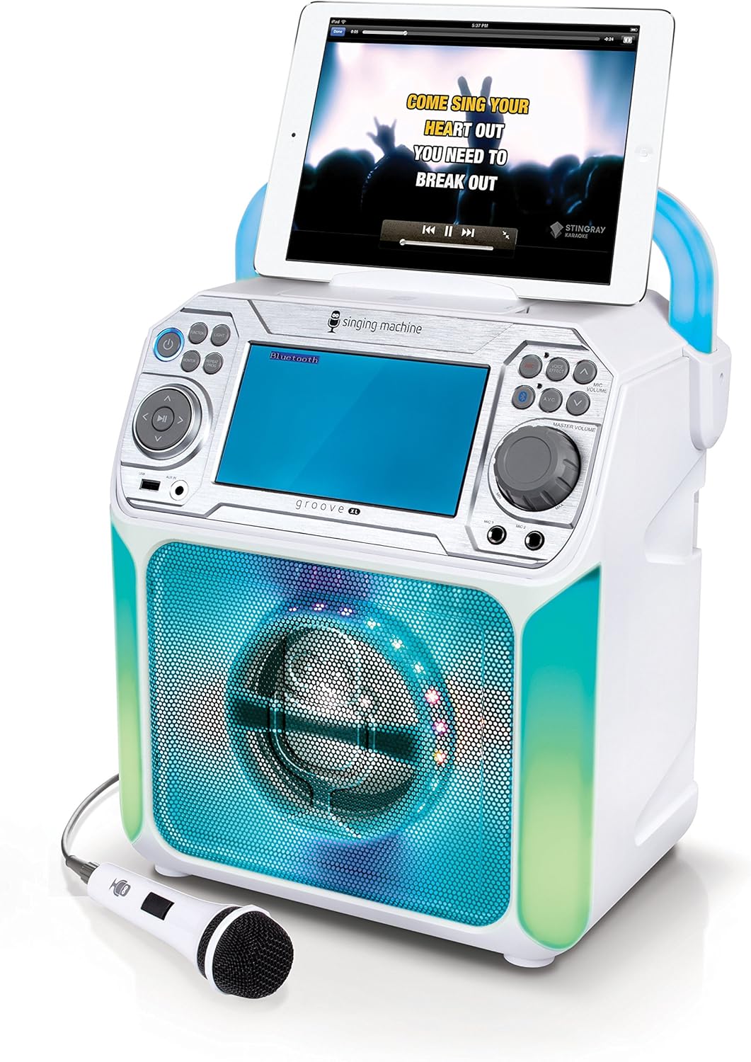 Singing Machine STVG782W CD Bluetooth Karaoke Machine with inbuilt ...